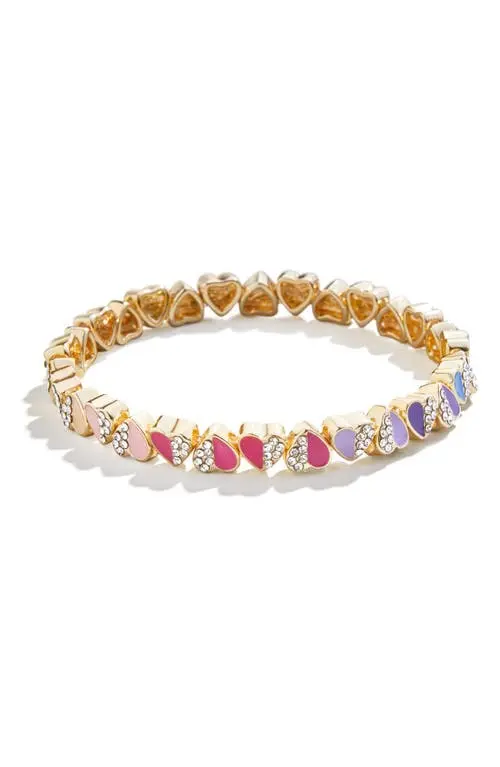 Baublebar Pavé And Enamel Heart Stretch Bracelet