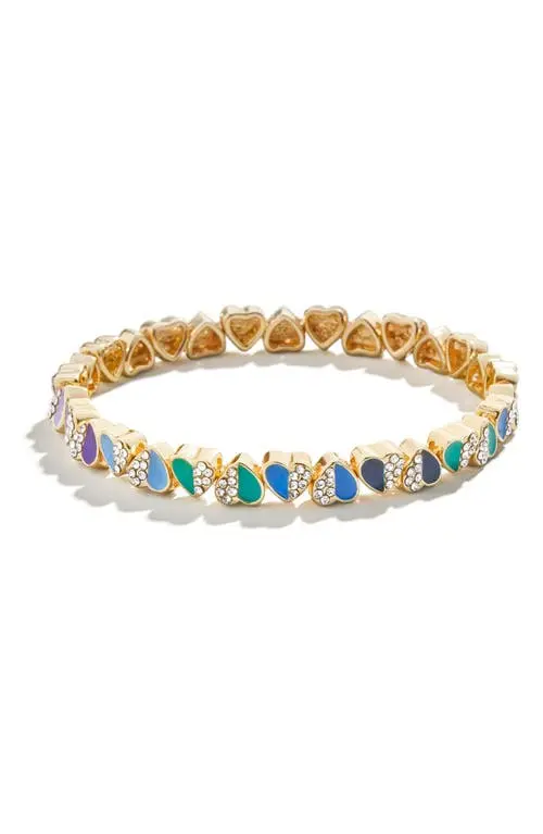Baublebar Pavé And Enamel Heart Stretch Bracelet