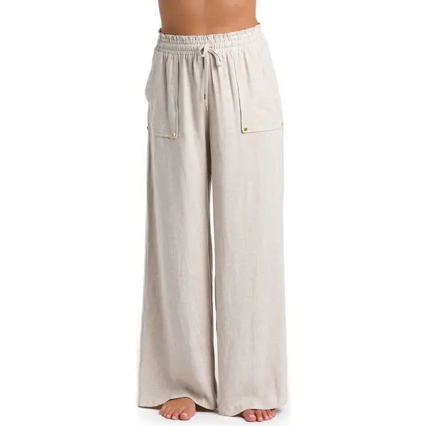 La Blanca Beach Cover-up Pants - Taupe