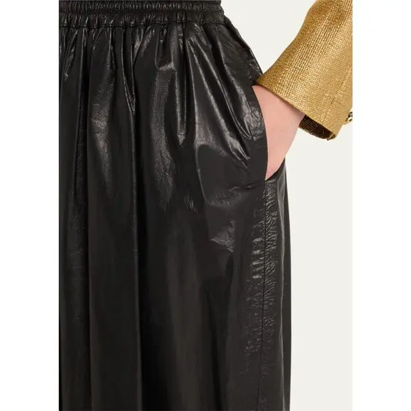 Marc Jacobs High-waist Gathered Leather Pants