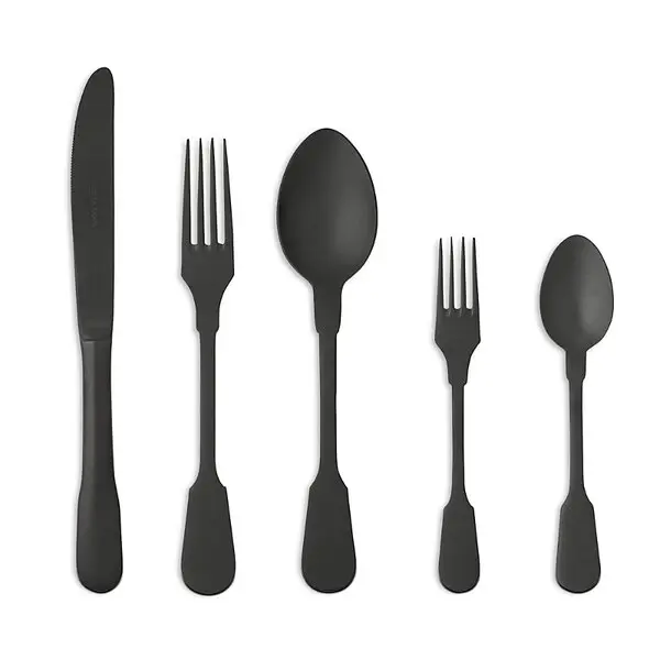 COSTA NOVA Saga Pvd 5 Piece Place Setting - Black