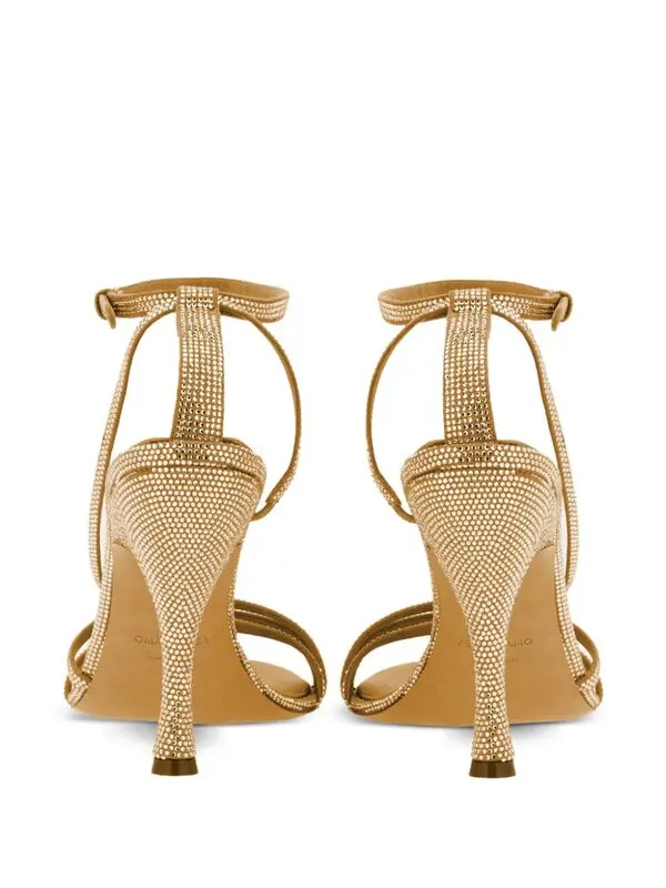 FERRAGAMO 105mm Crystal-embellished Leather Sandals