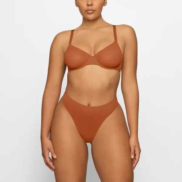 SKIMS No Show Unlined Demi Bra - Bronze