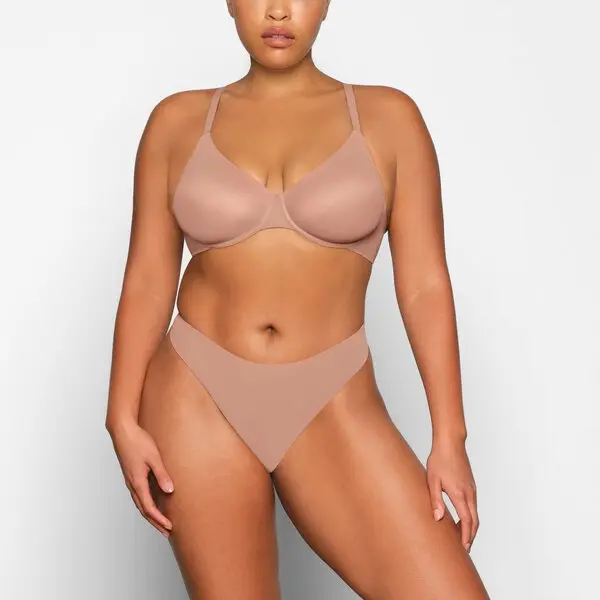 SKIMS No Show Unlined Demi Bra - Sienna