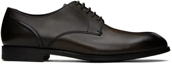 Zegna Brown Siena Derbys In Tdm - 51% Off | Editorialist display picture 1