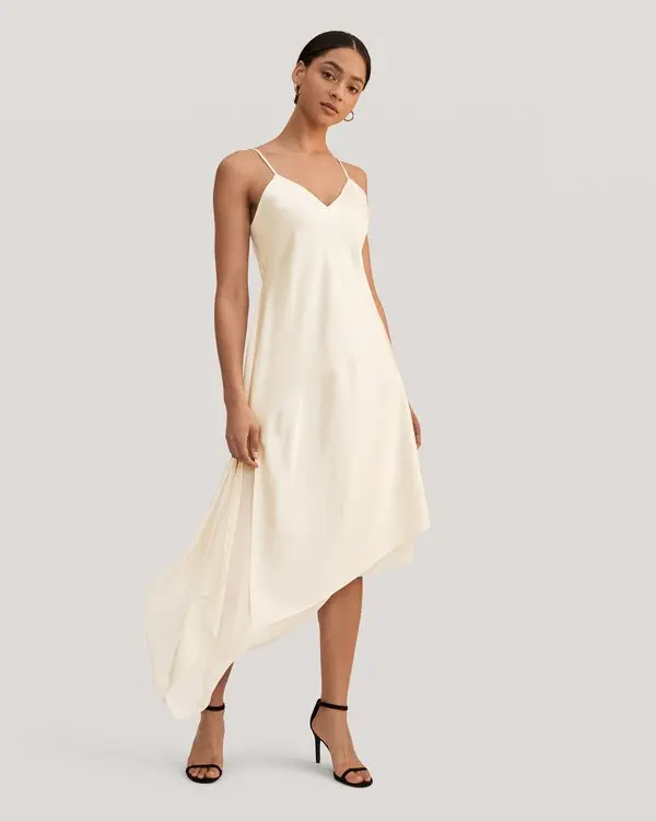 lily silk white dress Harithand Women's Dresses Calla Lily | Midnight Swan | Spring Summer 2025 14 UK