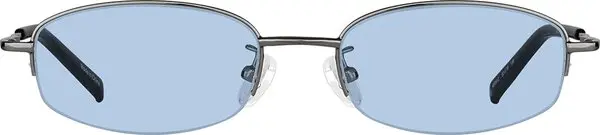Zenni Oval Half-rim Stainless Steel Eyeglasses - Gray