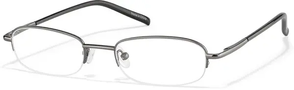 Zenni Oval Half-rim Stainless Steel Eyeglasses - Gray