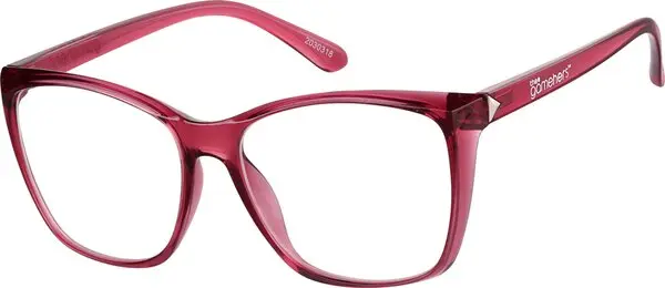 Zenni Square Glasses 2030339 - Red
