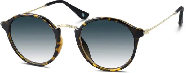 Zenni Round Full Rim Frame Sunglasses - Tortoiseshell