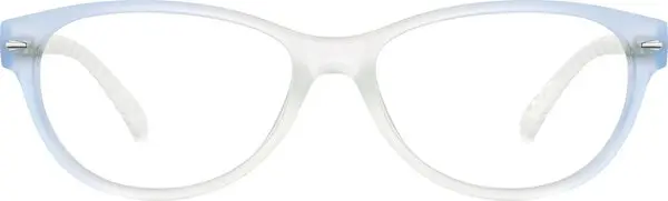 Zenni Retro Oval Full Rim Frame - Blue Frost