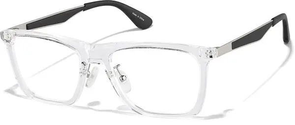 Zenni Square Full Rim Frame Glasses - Clear