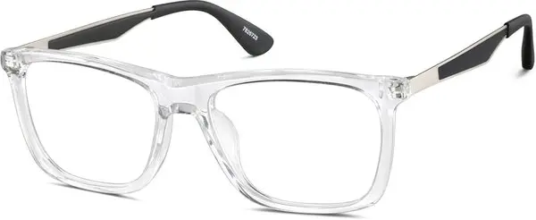Zenni Mixed Material Square Frame Glasses - Clear