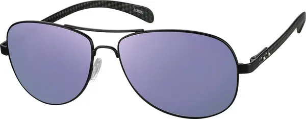 Zenni Aviator Sunglasses With Carbon Fiber Full Rim Frame - Black