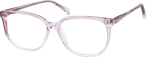 Zenni Minimalist Square Eyeglasses Full Rim Frame - Pink