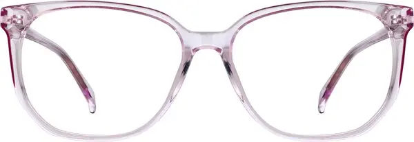 Zenni Minimalist Square Eyeglasses Full Rim Frame - Pink