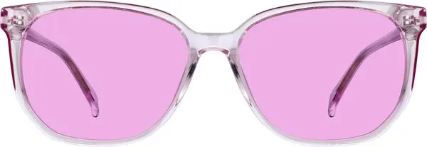 Zenni Minimalist Square Eyeglasses Full Rim Frame - Pink