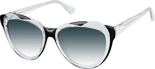 Zenni Heart Full Rim Frame Sunglasses - Clear