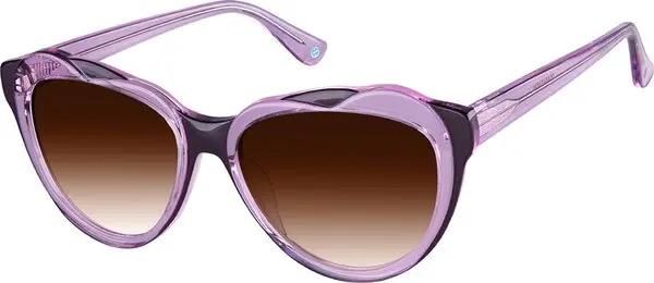 Zenni Heart Full Rim Frame Sunglasses - Purple