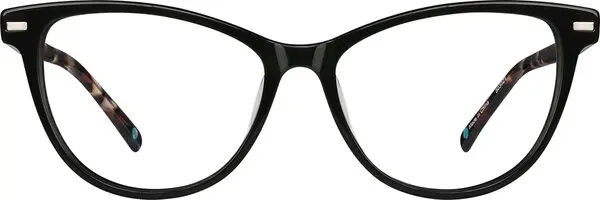 Zenni Cat-eye Glasses With Snap-on Sunlens - Black