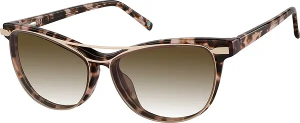Zenni Cat-eye Glasses With Snap-on Sunlens - Pink Tortoiseshell