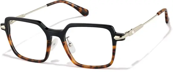Zenni Square Eyeglasses Full Rim Frame - Black And Tortoiseshell