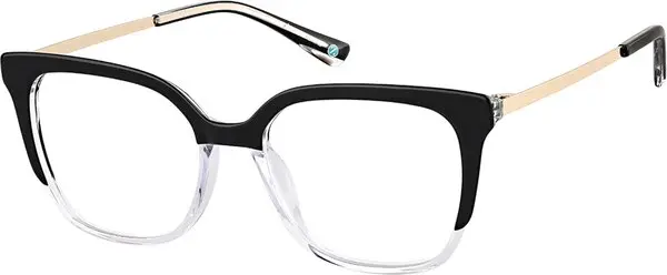 Zenni Square Full Rim Frame Glasses - Black