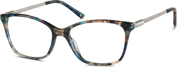 Zenni Square Eyeglasses Full Rim Frame - Blue