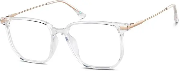 Zenni Square Full Rim Frame Glasses - Clear