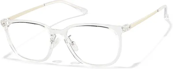 Zenni Square Full Rim Frame Glasses - Clear