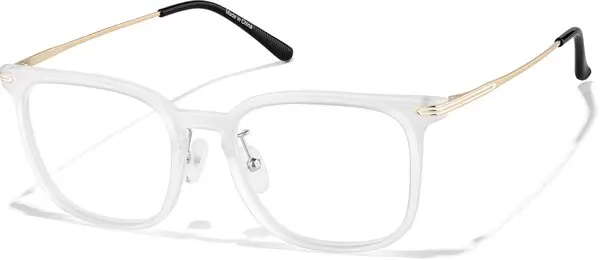 Zenni Square Full Rim Glasses - Clear