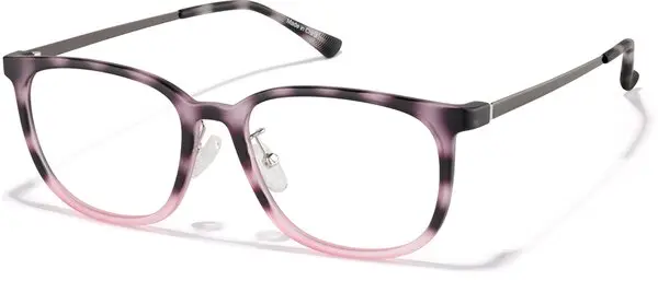 Zenni Square Full Rim Frame Glasses - Flamingo