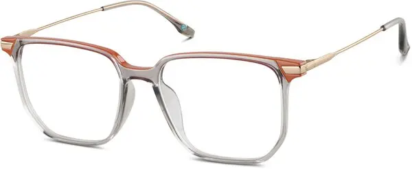 Zenni Square Eyeglasses Full Rim Frame - Gray