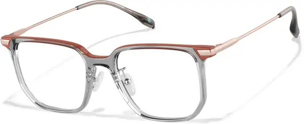Zenni Square Full Rim Glasses - Gray