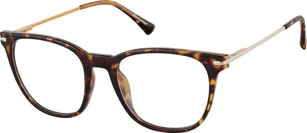 Zenni Square Full Rim Frame Glasses - Tortoiseshell