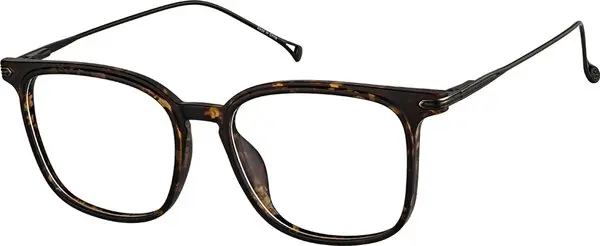 Zenni Square Full Rim Frame Glasses - Tortoiseshell