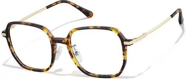 Zenni Square Full Rim Glasses - Tortoiseshell