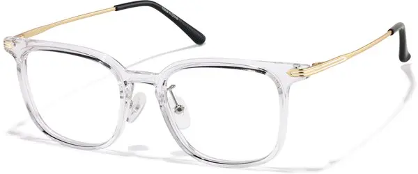 Zenni Square Full Rim Frame Glasses - Translucent