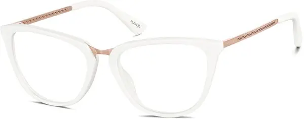 Zenni Square Full Rim Frame Glasses - White