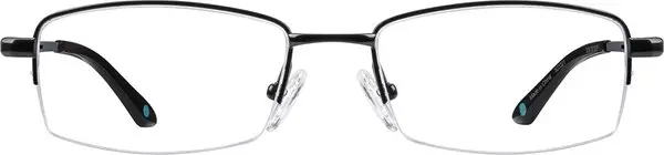 Zenni Rectangle Half-rim Eyeglasses - Black