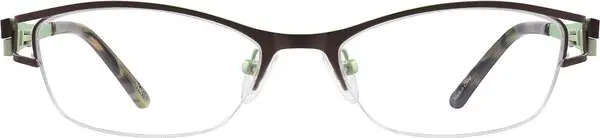 Zenni Rectangle Half-rim Eyeglasses - Brown