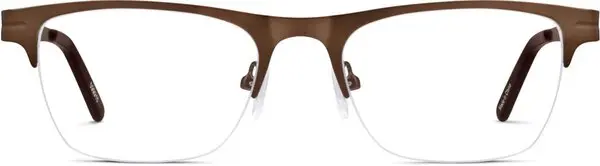 Zenni Rectangle Half-rim Eyeglasses - Brown