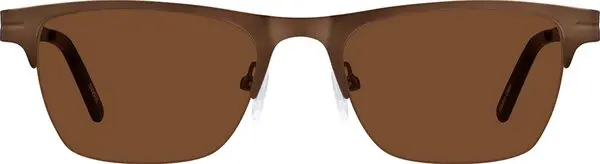 Zenni Rectangle Half-rim Eyeglasses - Brown