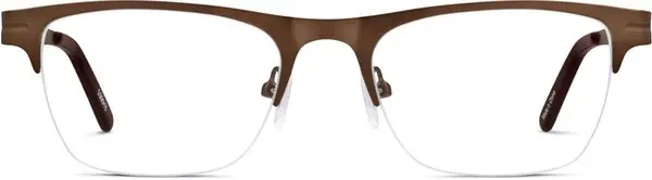Zenni Rectangle Half-rim Eyeglasses - Brown