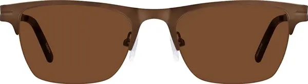 Zenni Rectangle Half-rim Eyeglasses - Brown