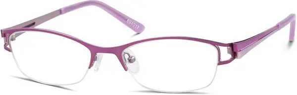 Zenni Rectangle Half-rim Eyeglasses - Purple