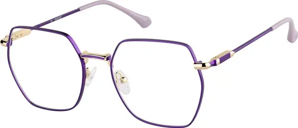 Zenni Geometric Full Rim Eyeglasses - Eggplant