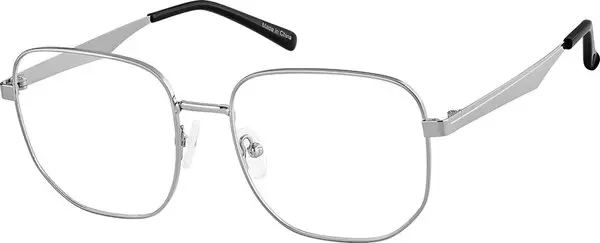 Zenni Geometric Full Rim Eyeglasses - Silver