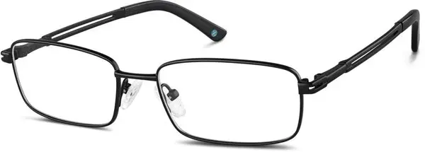 Zenni Rectangle Full Rim Titanium Frame - Black