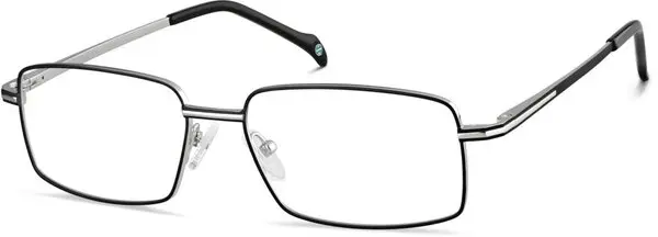 Zenni Rectangle Full Rim Titanium Eyeglasses - Black